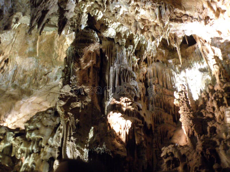 Stalactite and Stalagmite Cave Stock Photo - Image of inside, serbia ...