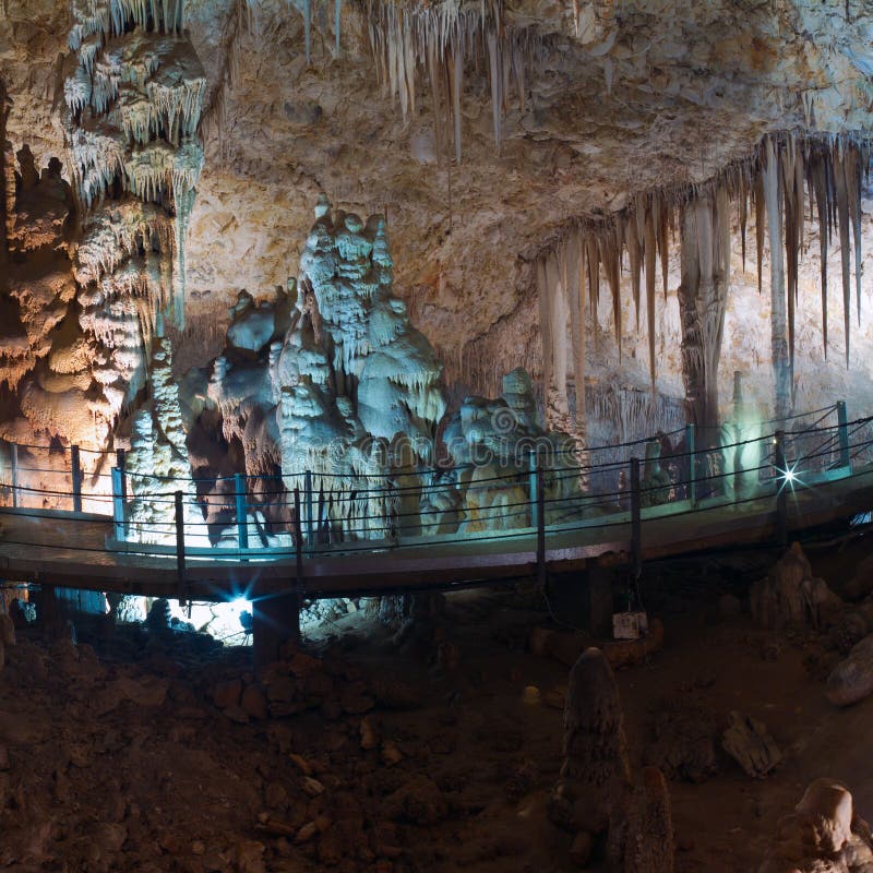 Stalactite Stalagmite Cavern Stock Photo - Image of inside, caverns ...