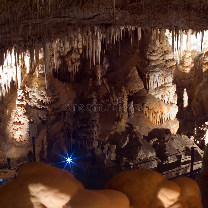 Stalactite Stalagmite Cavern Stock Photo - Image of geological ...