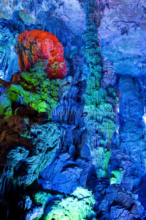 Stalactite and Stalagmite Formations Stock Photo - Image of limestone ...