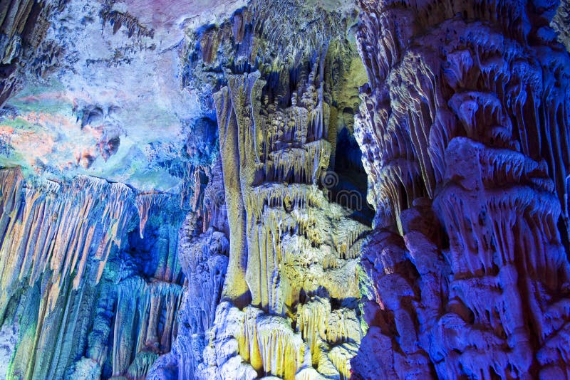 Stalactite and Stalagmite Formations Stock Image - Image of stalactite ...