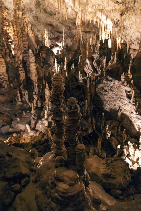 Stalactite and stalagmite stock image. Image of geologist - 271834031