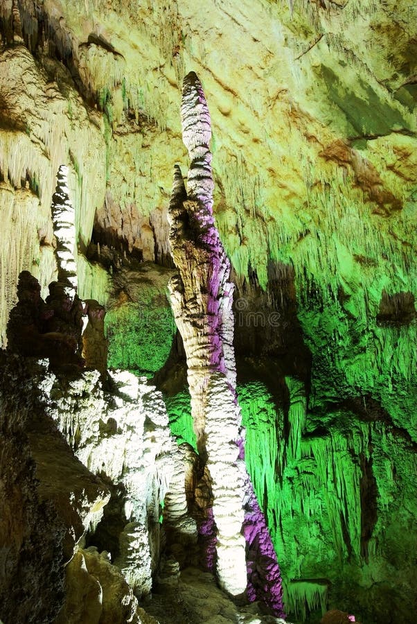 Stalactite Stalagmite and Stelae Stock Image - Image of feature, furong ...