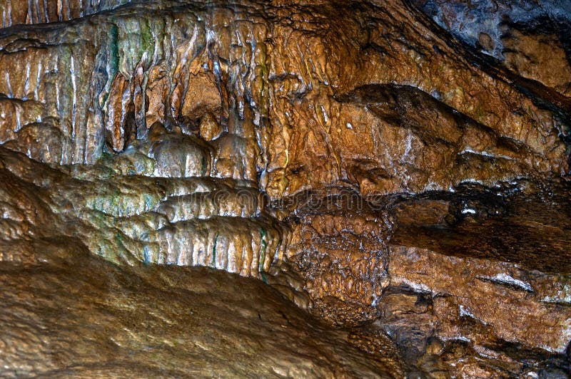 Stalactite, Stalagmite Walls of the Cave. Template for Design Stock ...