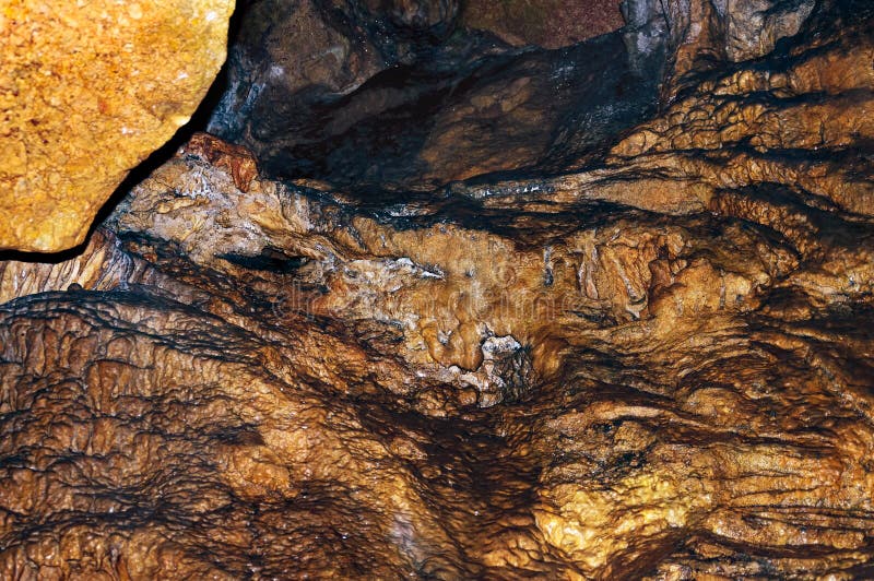 Stalactite, Stalagmite Walls of the Cave. Template for Design Stock ...