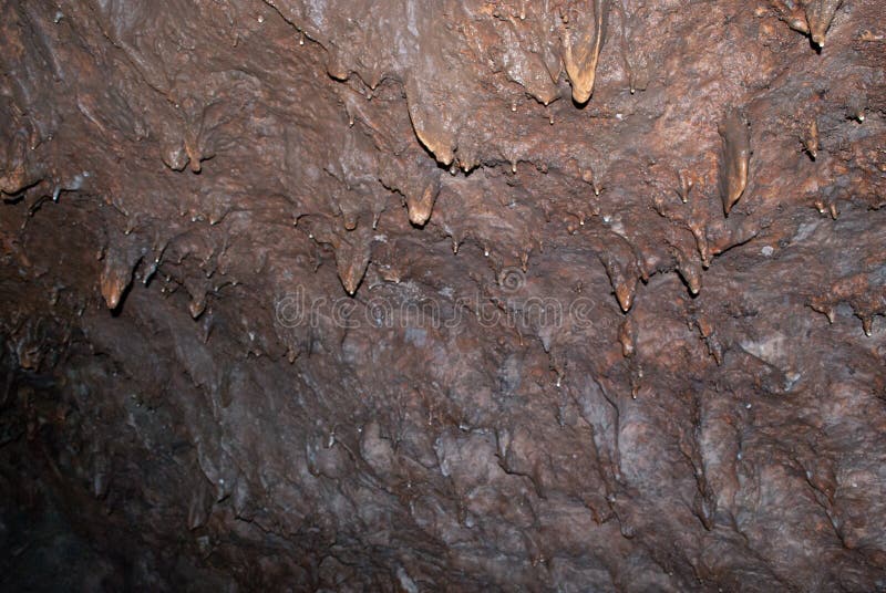 Stalactite Structure on the Cave Wall Stock Image - Image of surface ...