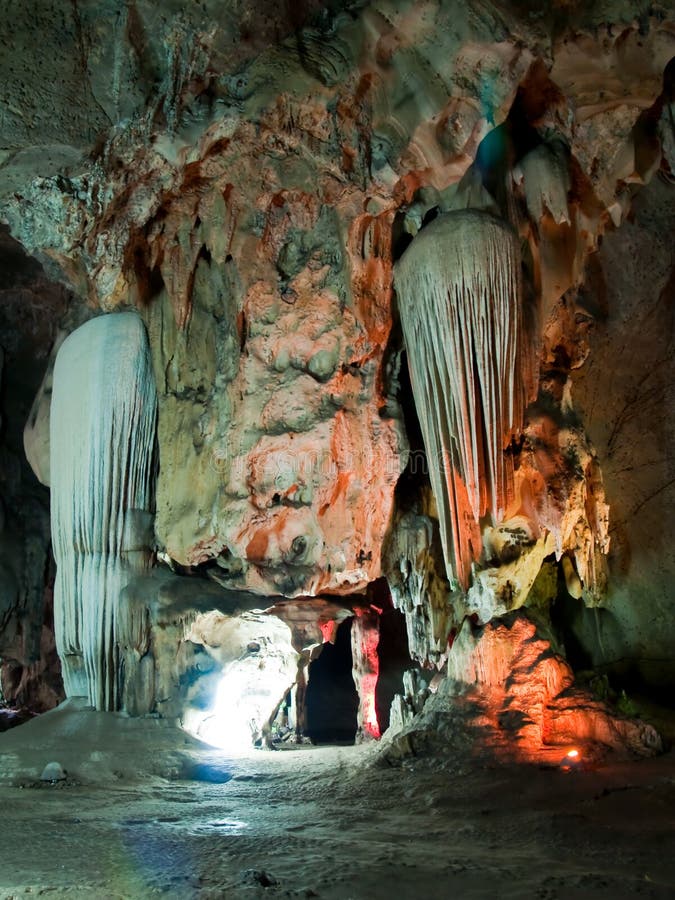 Big stalactite wall stock image. Image of asia, natural - 14678299