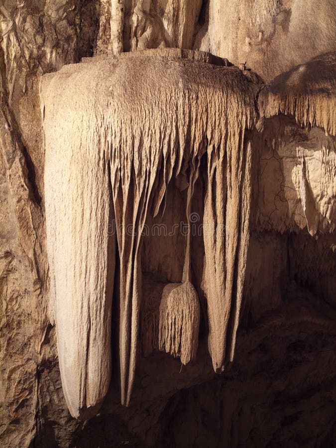 Big stalactite wall stock image. Image of asia, natural - 14678299