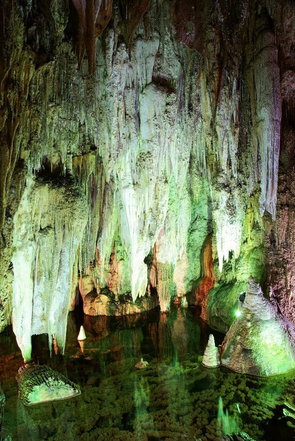 Stalactite with water stock image. Image of stalactite - 15501421