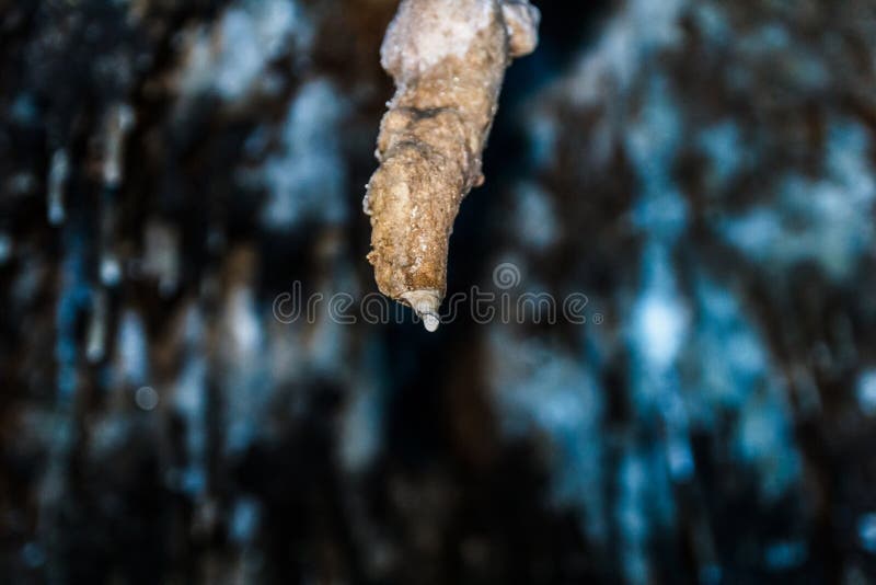 Stalactite and Water in Karst Cave of Gui Lin,china Stock Photo - Image ...