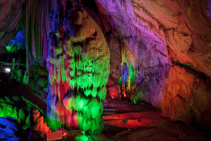 Big stalactite wall stock image. Image of asia, natural - 14678299