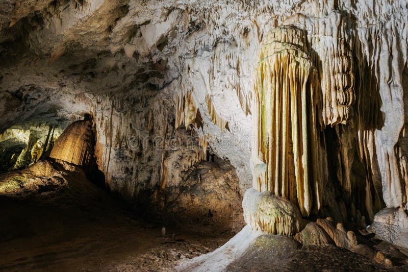 Stalactites Hanging from Cave Ceiling, Creating a Stunning Underground ...