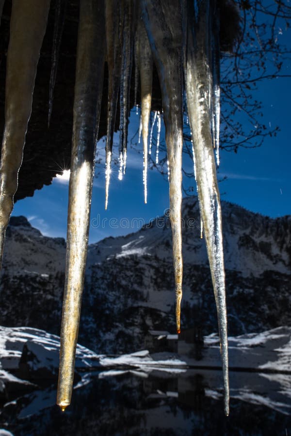 Mountains, Stalactite And Ice Stock Photo - Image of cool, mountain ...
