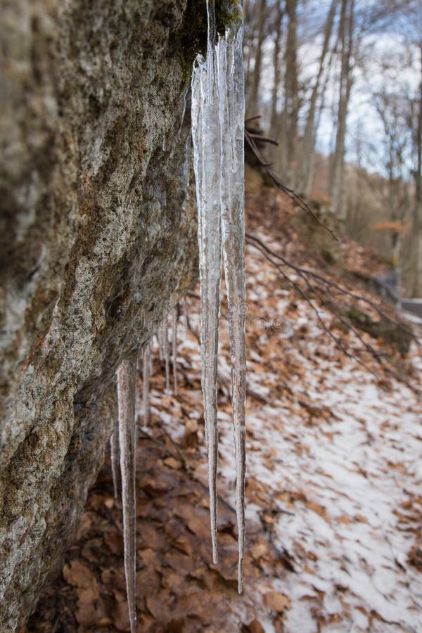 Stalactites stock image. Image of cave, snow, stalactites - 71591957