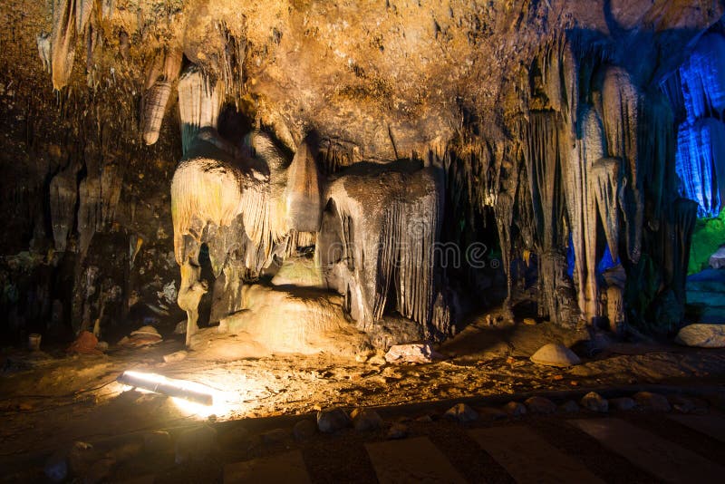 Stalactites , Stalagmite stock image. Image of carbonate - 50942339