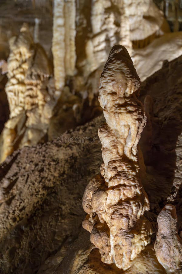 The Beauty of the Stalactites and Stalactites in the Cave Stock Photo ...