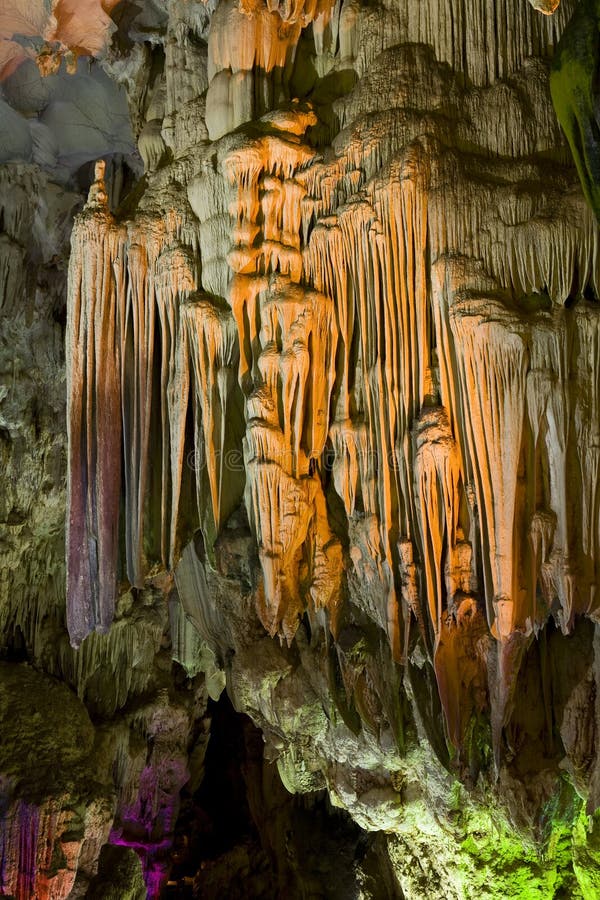 Stalactite-Sung Sot Cave In Ha Long Bay Quang Ninh Viet Nam Stock Image ...