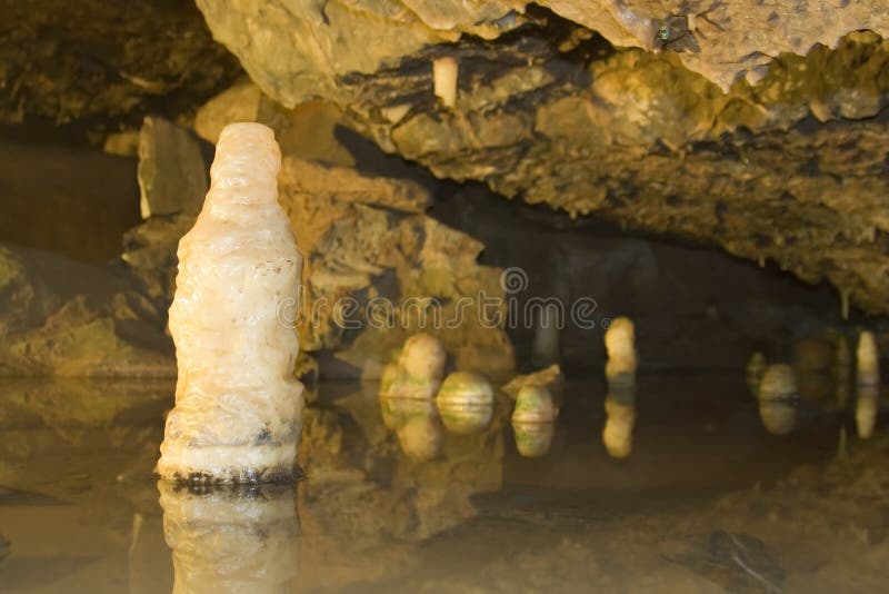 Stalagmite stock image. Image of ecotourism, cave, deep - 1250625