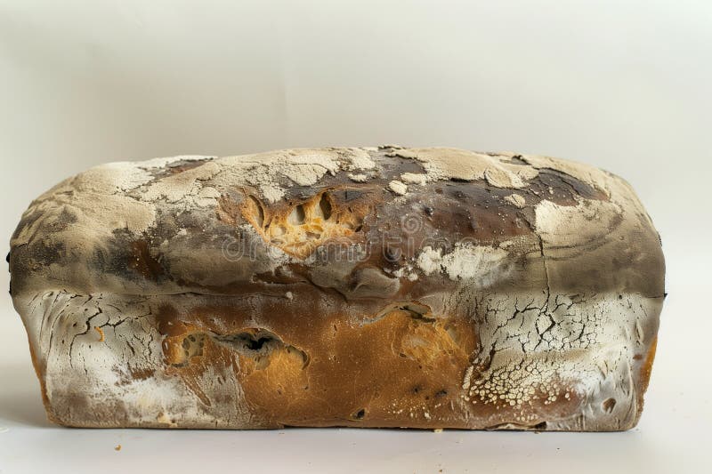 Stale Bread Loaf with Visible Mold Spots Stock Image - Image of mold ...