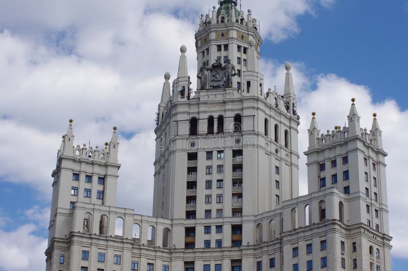 Stalin S Building in Moscow, Russia Stock Image - Image of downtown ...