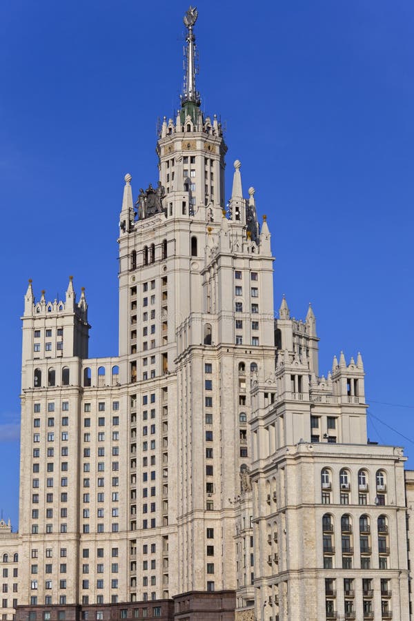 Stalin S Empire Style Building. Stock Photo - Image of embankment ...