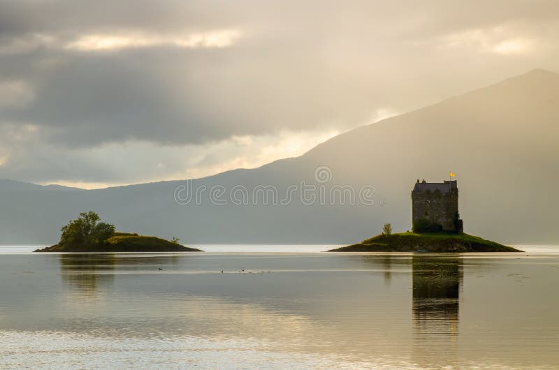 Stalker Castle morning stock photo. Image of stalker - 91218930