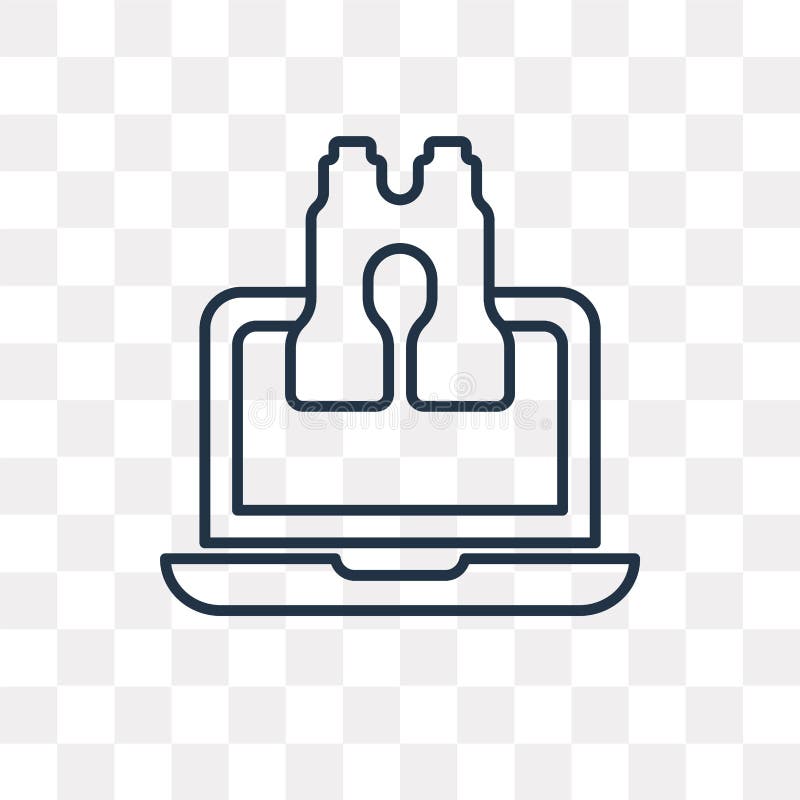 Stalking Vector Icon Isolated on Transparent Background, Linear Stock ...