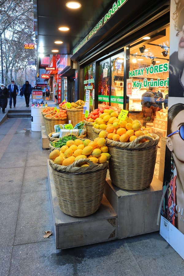Stall with Fruits in Ankara, Turkey Editorial Image - Image of farmer ...