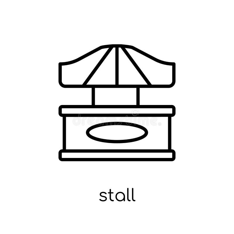 Stall Icon from Collection. Stock Vector - Illustration of snack ...