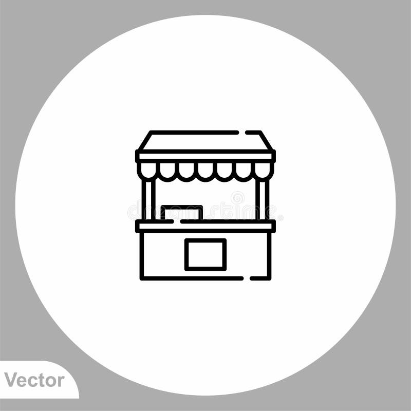 Stall Vector Icon Sign Symbol Stock Illustration - Illustration of ...
