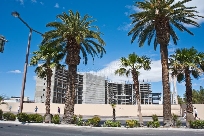 Stalled Construction on the Strip, Las Vegas Editorial Photography ...
