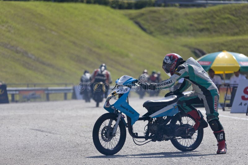 Stalled motorbike racer editorial stock image. Image of motorbike - 6788609