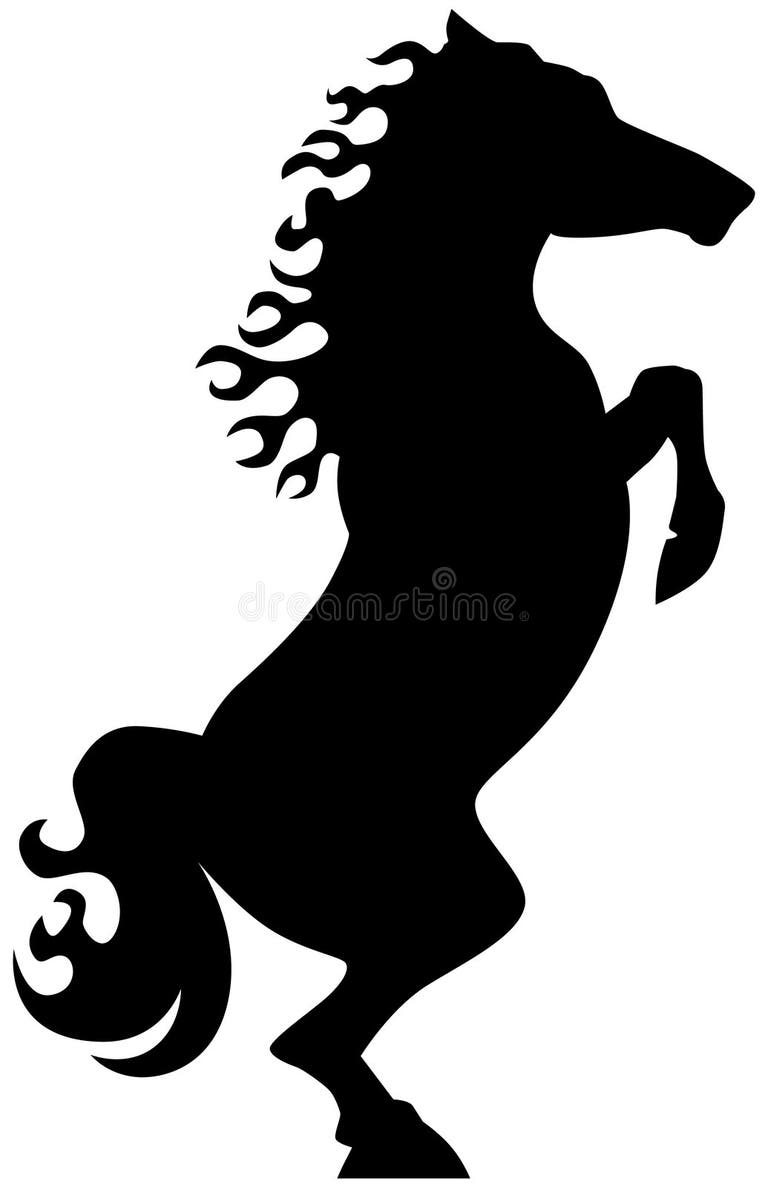 Stallion Horse Prancing Stock Illustrations – 402 Stallion Horse ...