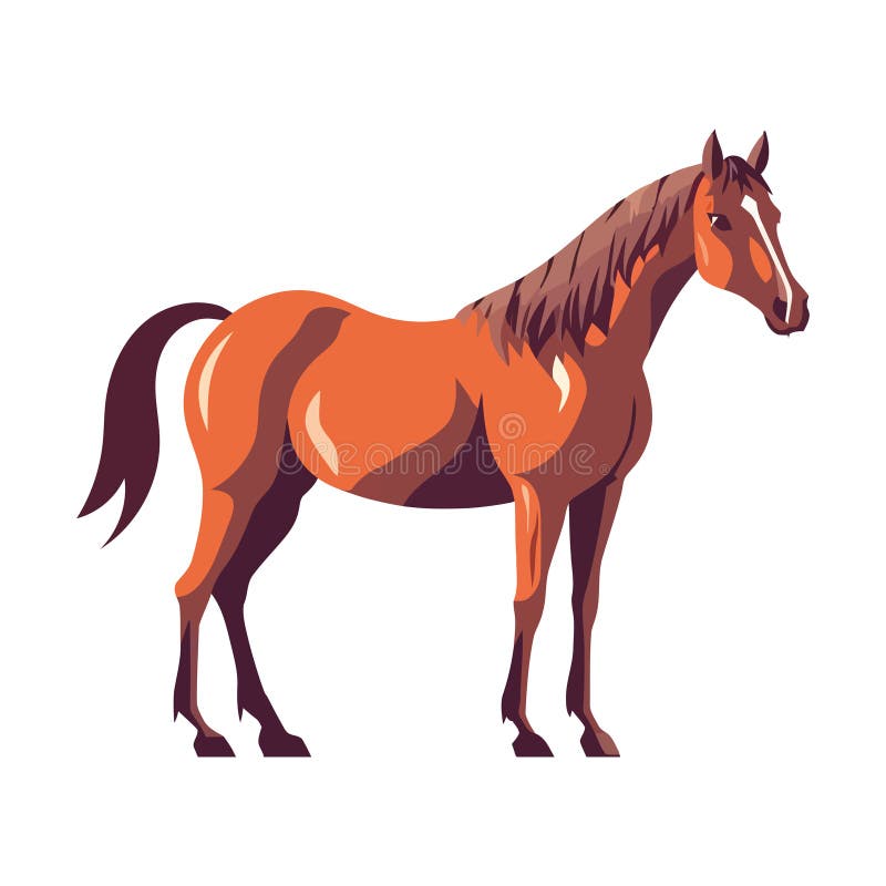Stallion, Mane Flowing, Farm Animal Icon Stock Vector - Illustration of ...