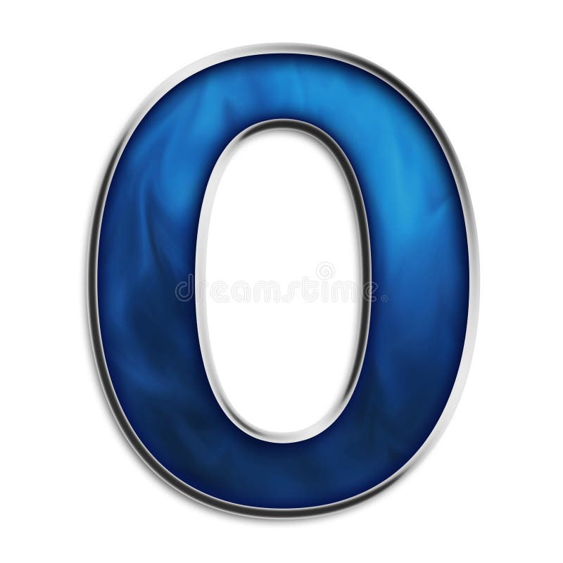 Stam- Blå Isolerad Bokstav O Stock Illustrationer - Illustration av ...