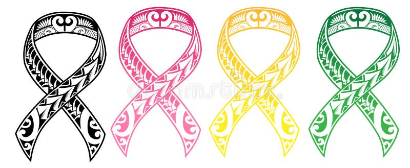 Cancerband Uppsättning Av Band Av Olika Färger Mot Cancer ...