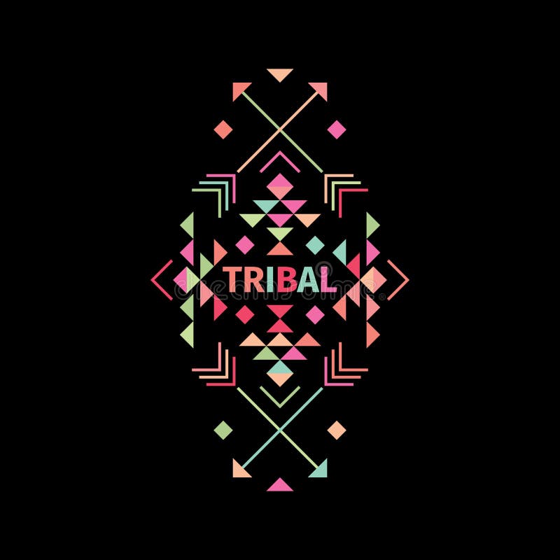 Stam- Logo Med Geometriska Former Vektor Illustrationer - Illustration ...