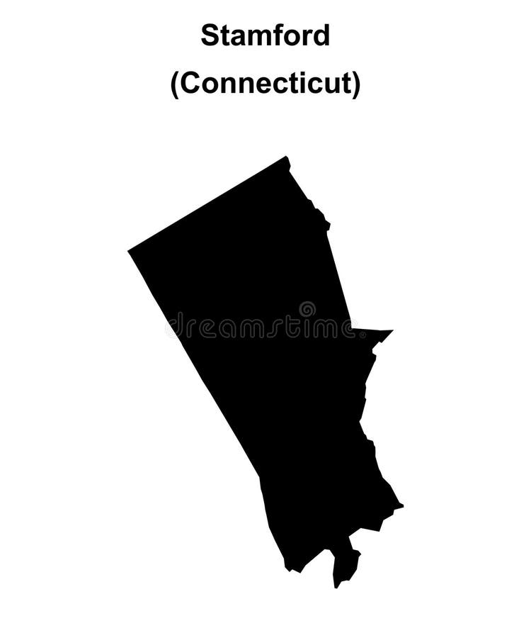 Stamford outline map stock vector. Illustration of template - 357247832