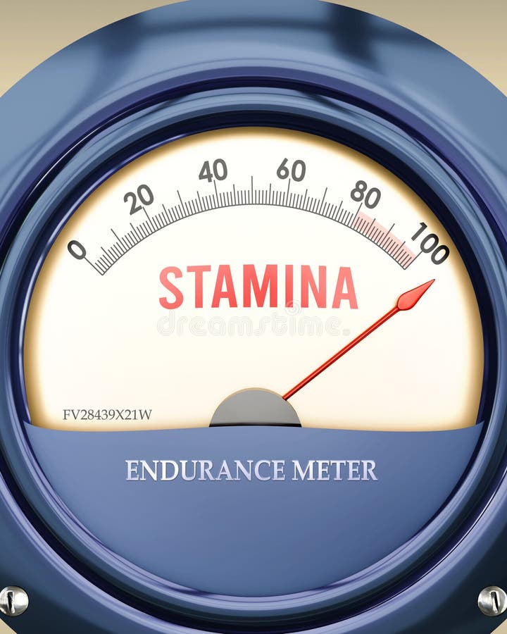 Stamina and Endurance Meter that is Hitting a Full Scale, Showing a ...
