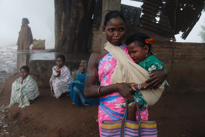 Stammes- Leute in Indien redaktionelles stockfoto. Bild von täglich ...