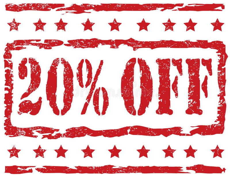 Twenty Five Percent Off Stamp Stock Vector - Illustration of five ...