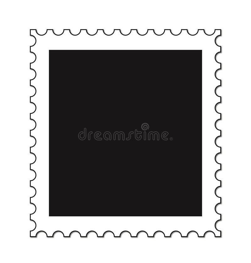 Postage Stamp Outline [vector] Stock Vector - Illustration of legal ...