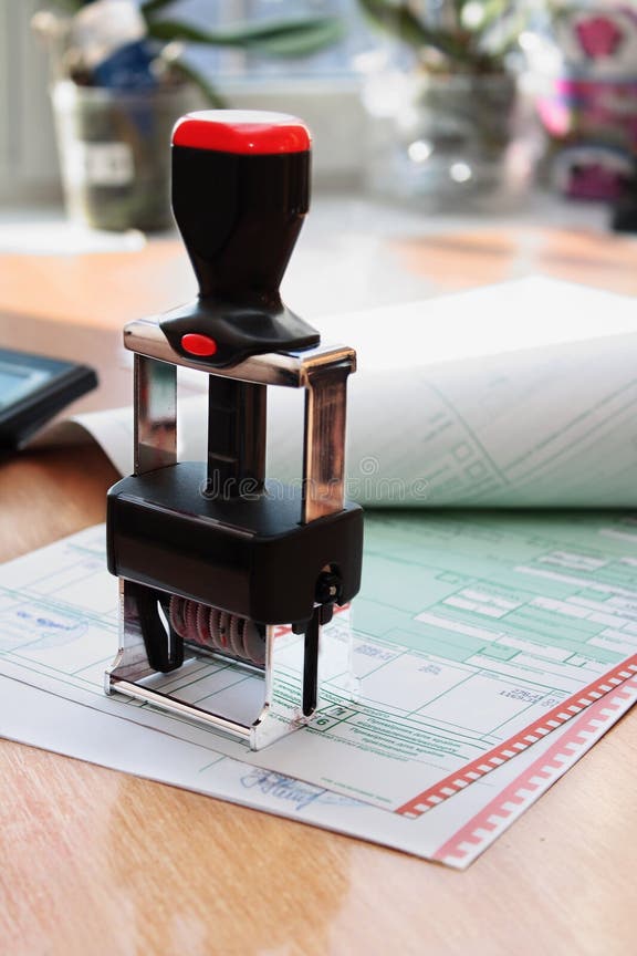 Stamp. stock photo. Image of permit, desk, machine, office - 29093966