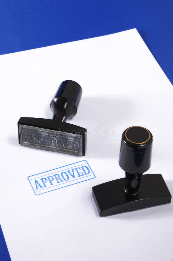 Approved Stamp stock photo. Image of office, isolated - 10513026