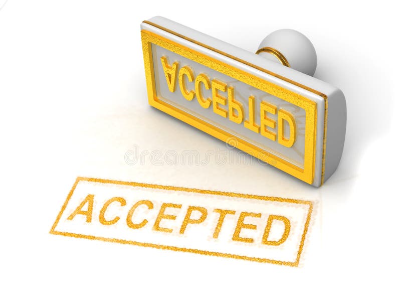 Stamp accepted stock illustration. Illustration of bureaucracy - 11284876