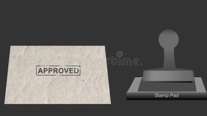 Animation - Approved Stamp in Red Stock Video - Video of care, support ...