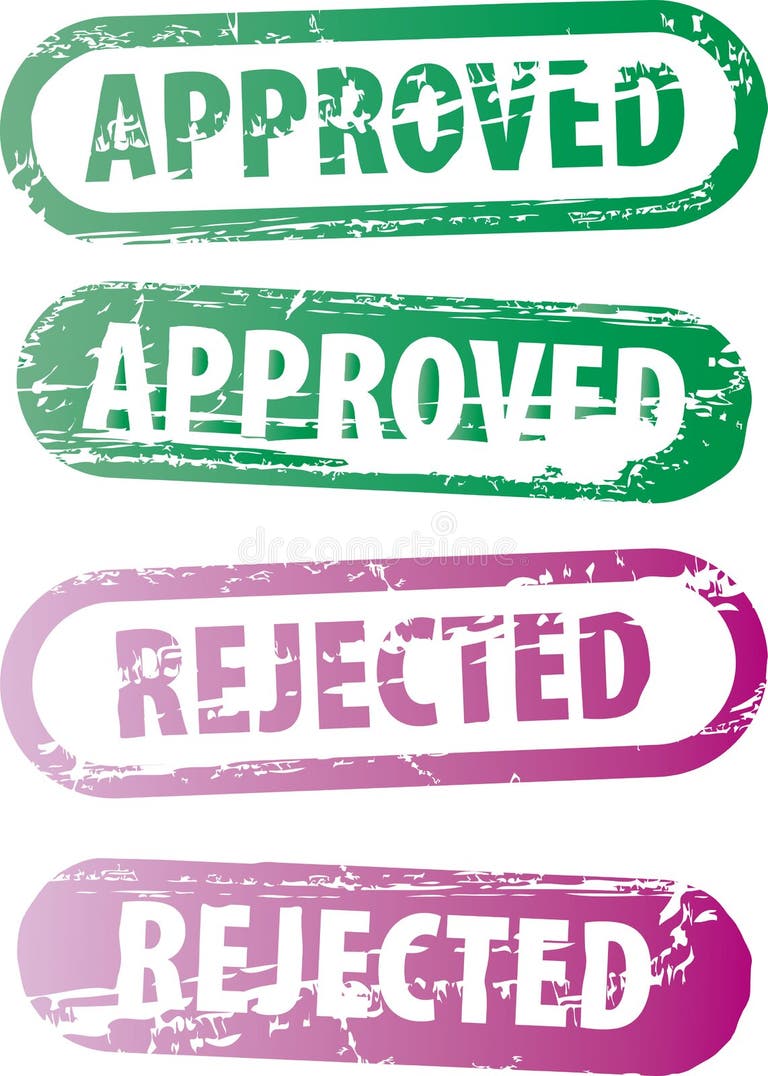 Approved Rejected Fail Stamp Stock Illustrations – 421 Approved ...