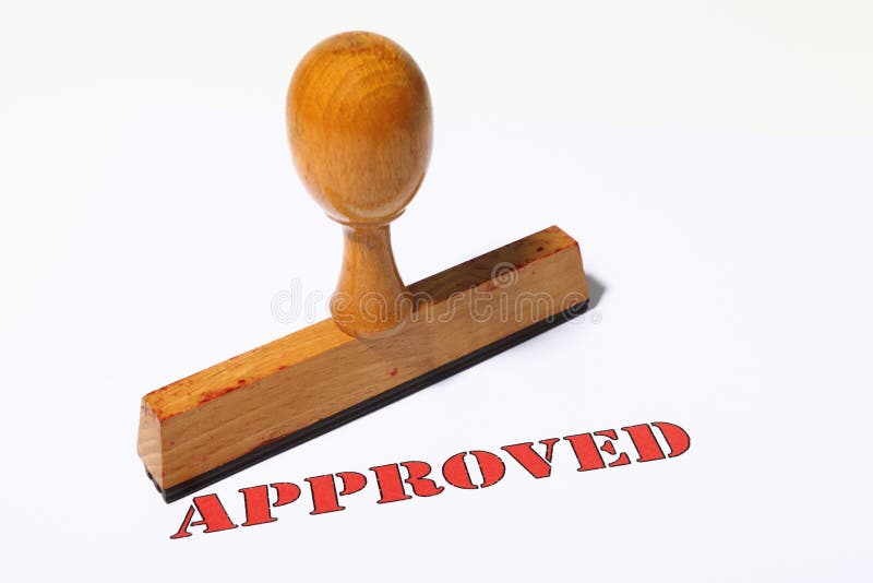 Approved Stamp stock photo. Image of office, isolated - 10513026