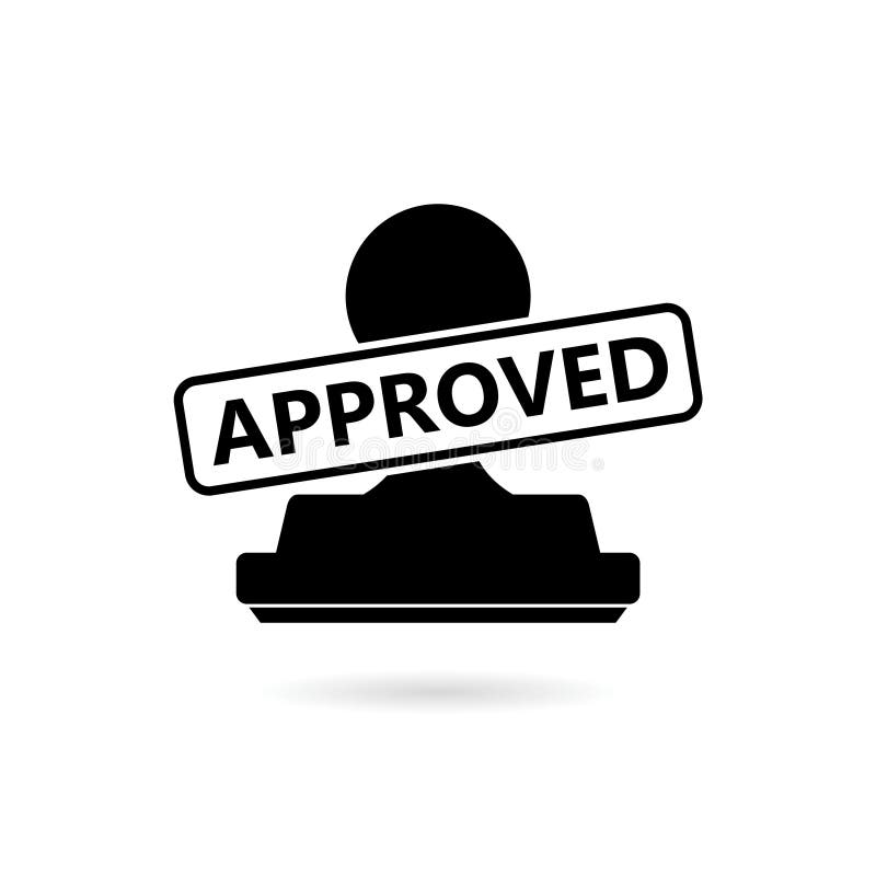Stamp with `Approved` Sign on White Background Stock Vector ...