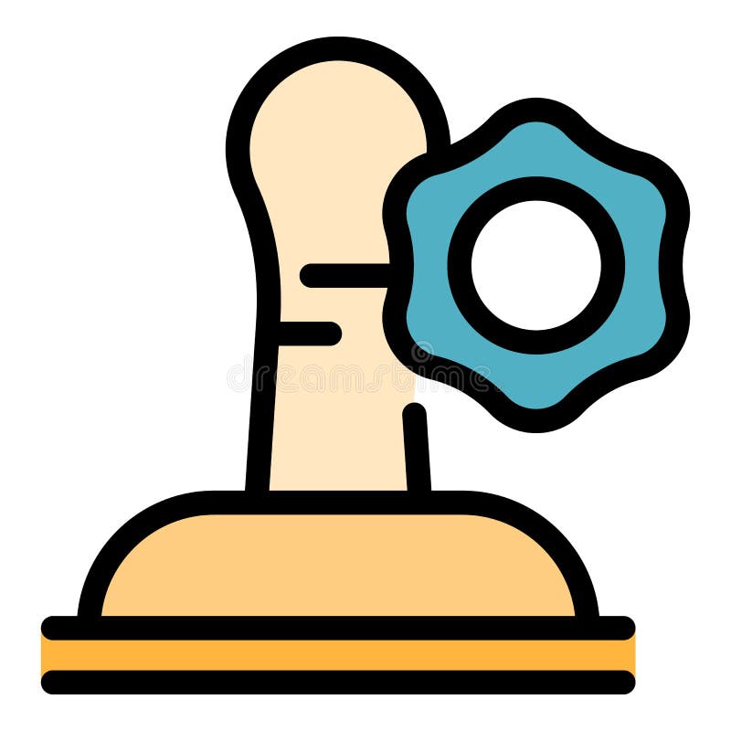 Stamp Authority Icon Color Outline Vector Stock Vector - Illustration ...